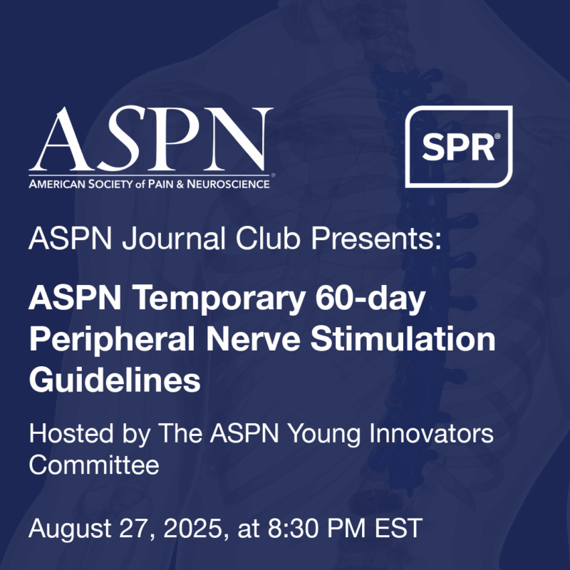 The American Society of Pain & Neuroscience Events